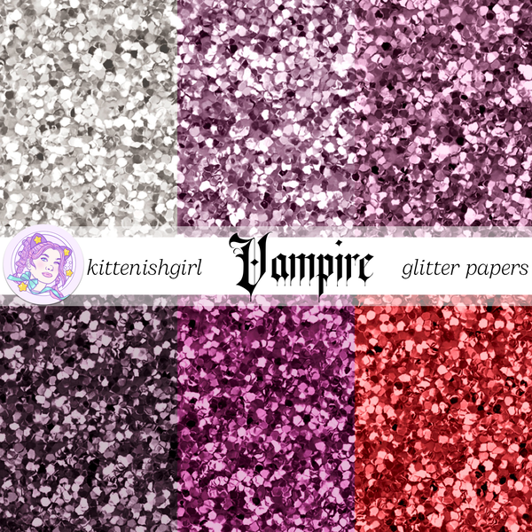 Vampire // Glitter Digital Papers – kittenishgirl