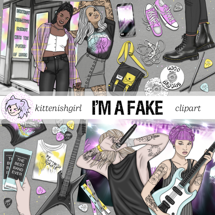 I'm A Fake // Clip Art – kittenishgirl